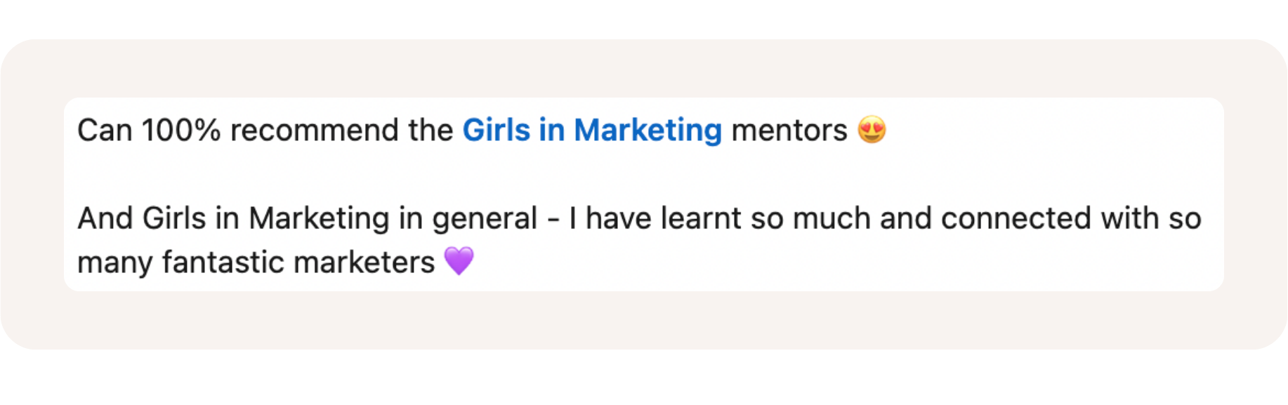 Member 1-1 Drop Ins - Girls in Marketing